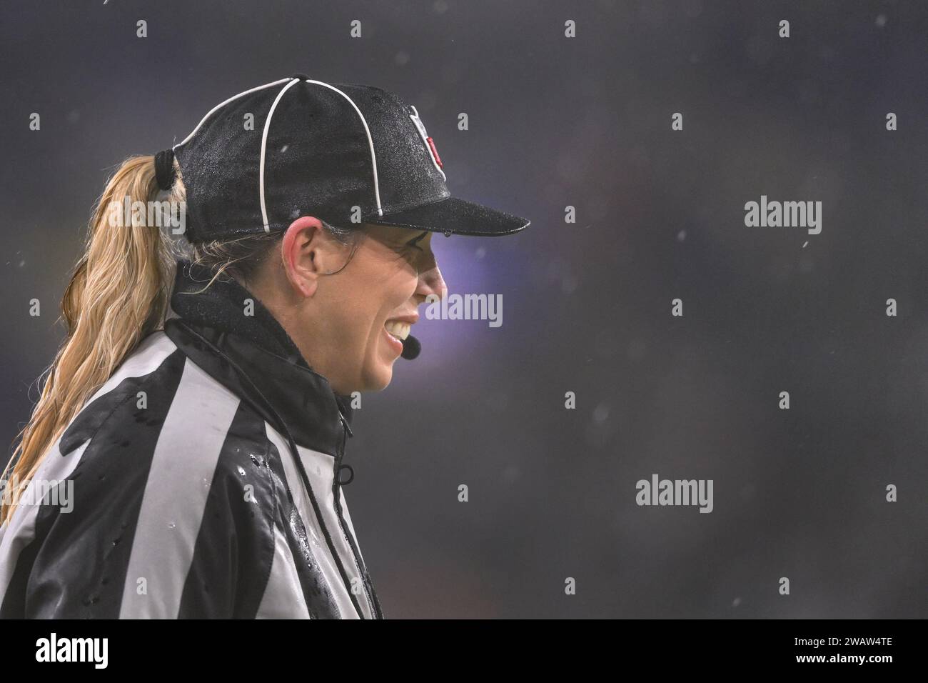 Down judge Sarah Thomas works the field during the Baltimore Ravens and ...