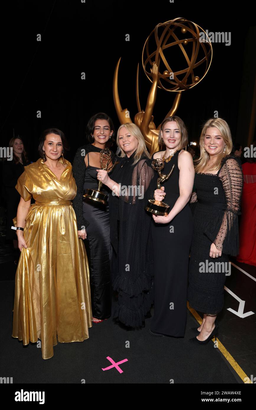 EXCLUSIVE - The team from "Wednesday - Woe What A Night" pose with the ...