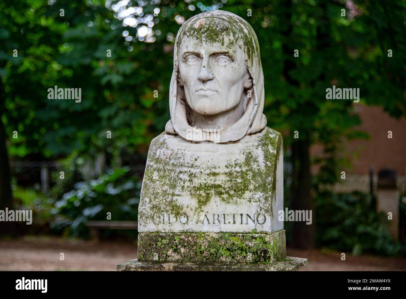 Bust of Italian Medieval Musician Guido Aretino (Guido of Arezzo Stock ...