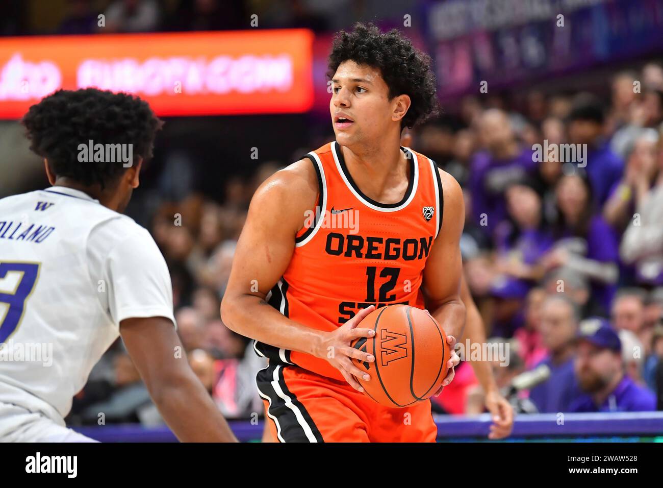 January 06, 2024: Oregon State Beavers forward Michael Rataj (12 ...
