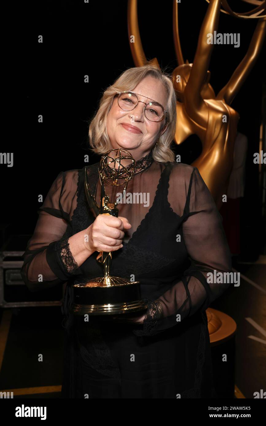 EXCLUSIVE - Tamara Deverell poses with the Emmy for outstanding ...