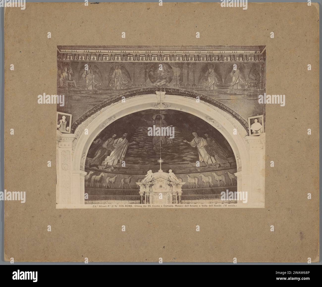 Mosaic in the choir of the Basilica dei Santi Cosma e Damiano in Rome ...