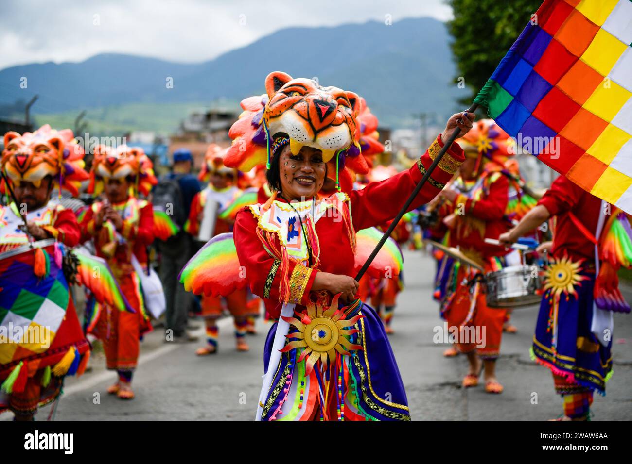 Pasto, Colombia. 06th Jan, 2024. Artists perform on culturaly ...