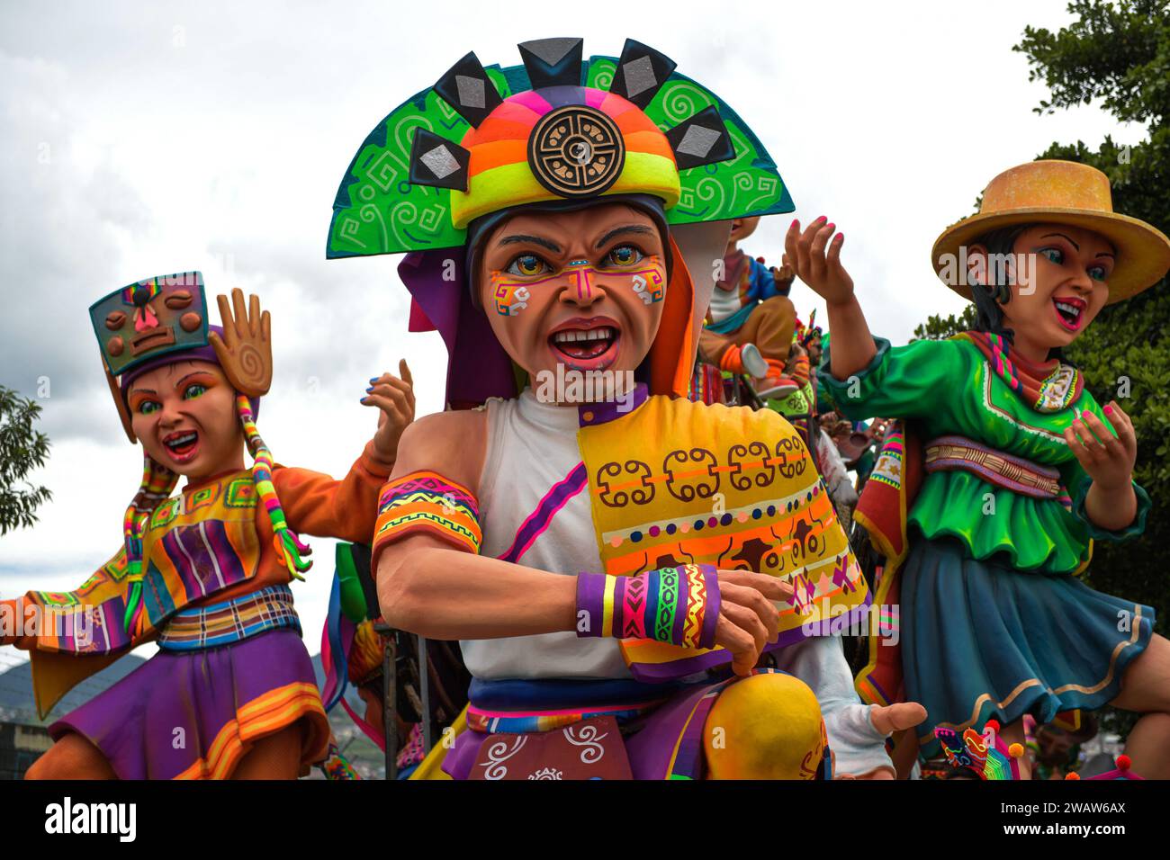 Pasto, Colombia. 06th Jan, 2024. Artists perform on culturaly ...