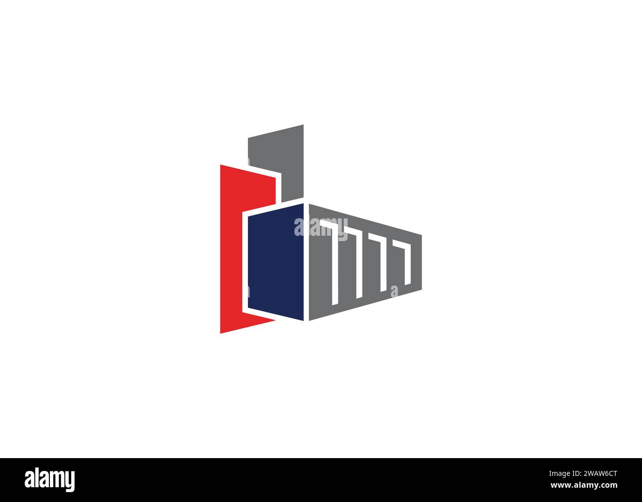 Building and container vector logo design template Stock Vector Image ...