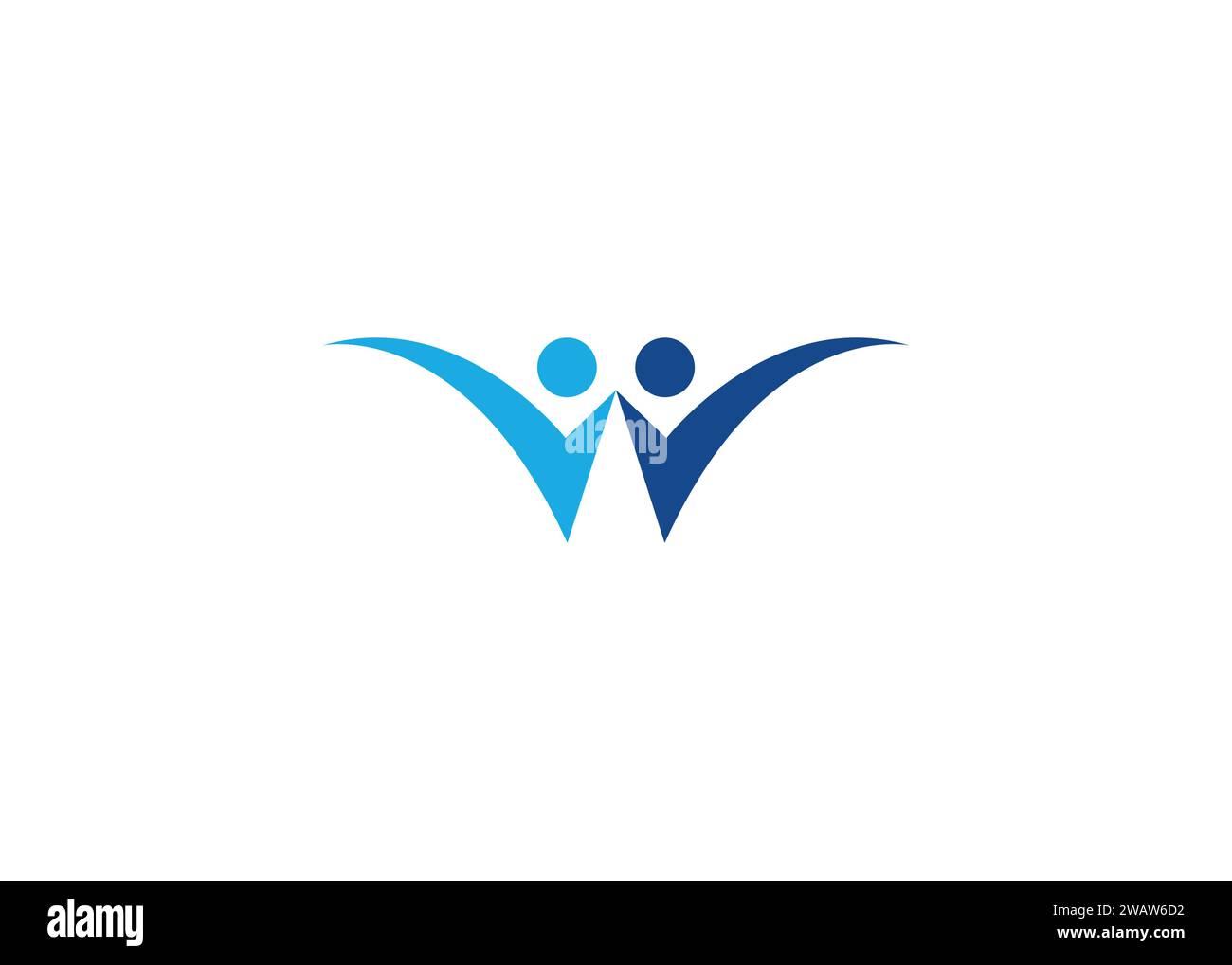 Happy People and check mark people vector monogram logo design template ...