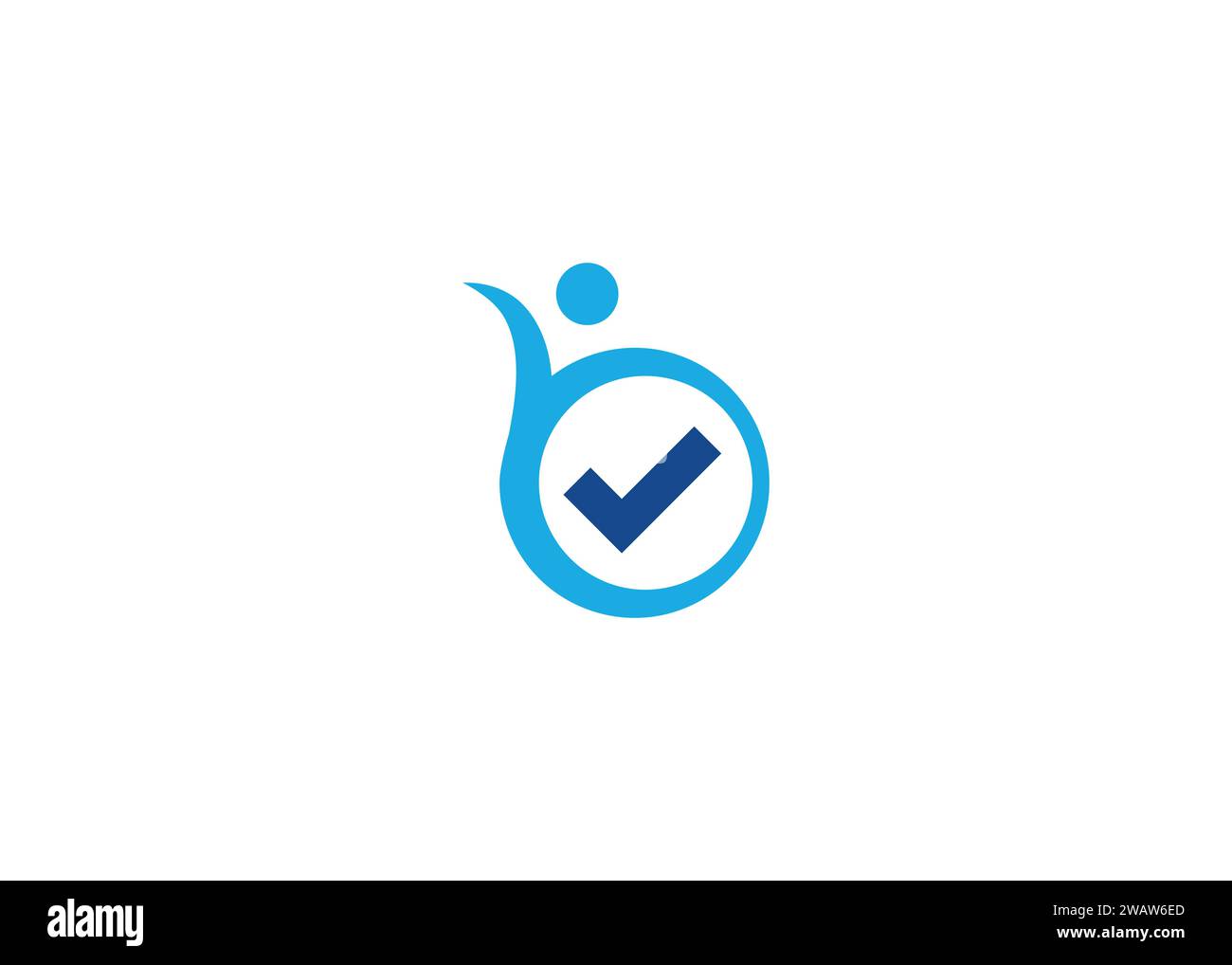 Happy People and check mark people vector monogram logo design template ...