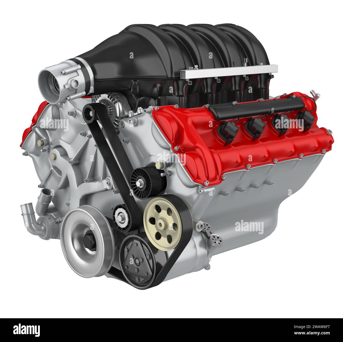 Automotive Car Engine Isolated Stock Photo - Alamy