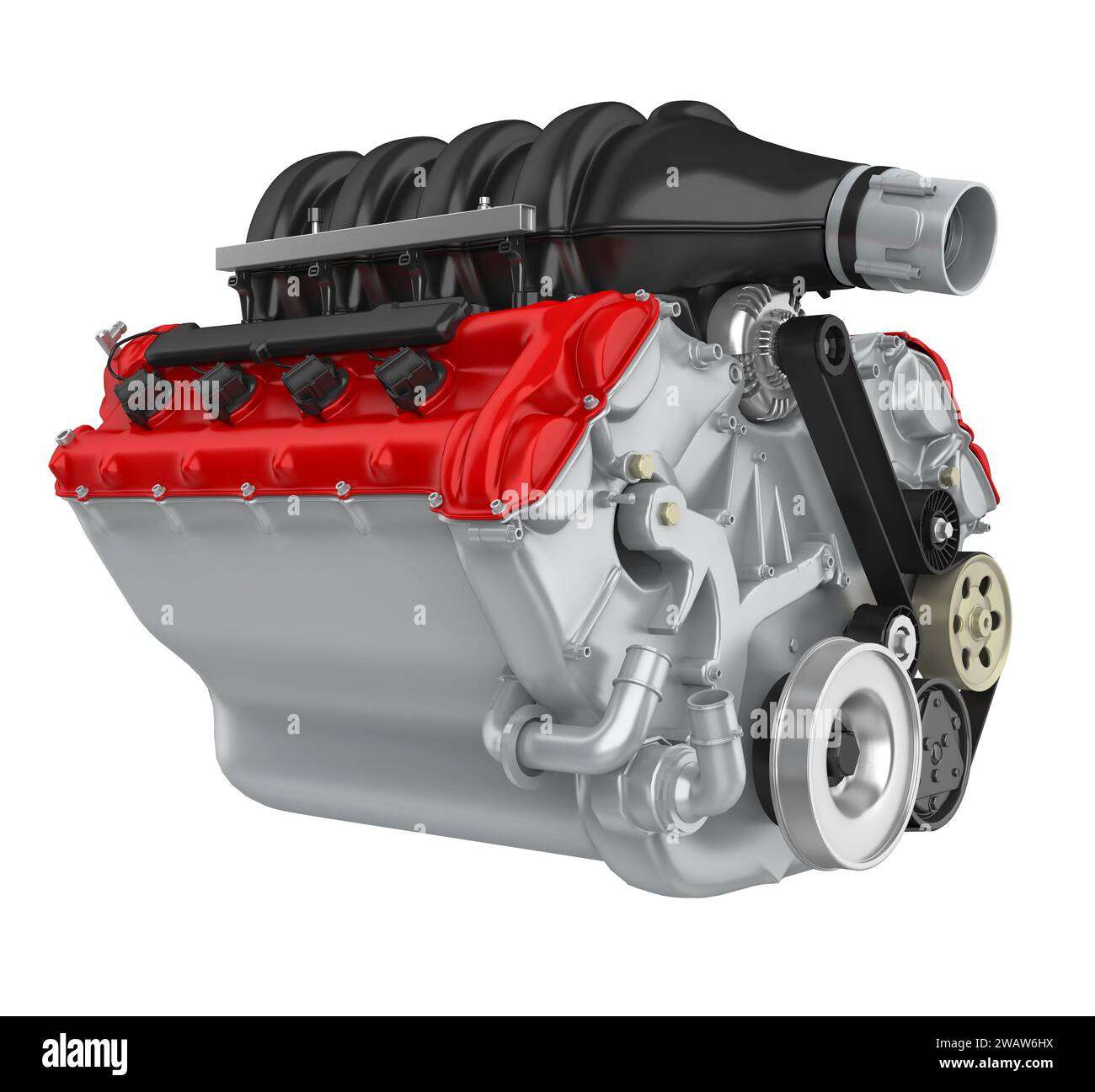 Automotive Car Engine Isolated Stock Photo - Alamy
