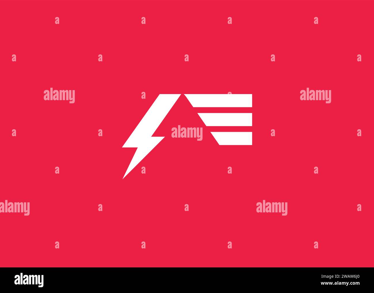 Letter A E Thunder Bolt vector monogram logo design template Stock ...