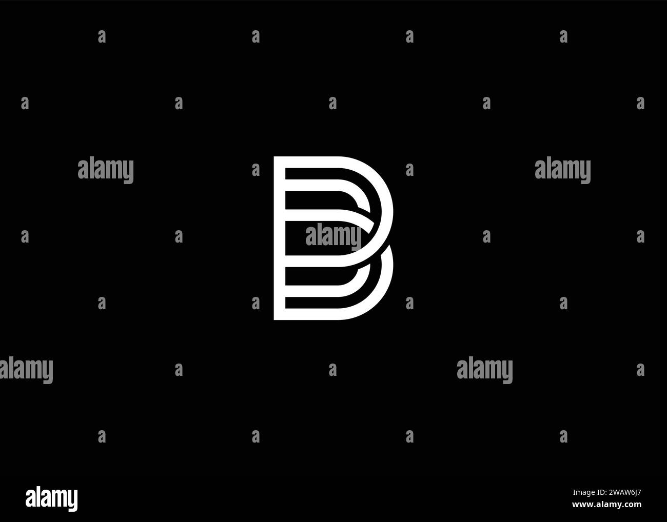 Letter B vector monogram logo design template Stock Vector Image & Art - Alamy