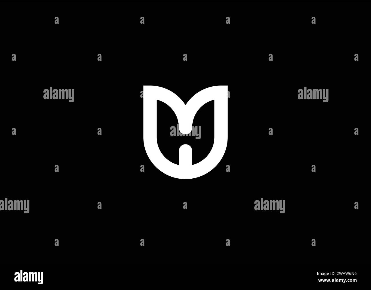 Letter M H vector monogram logo design template Stock Vector Image ...