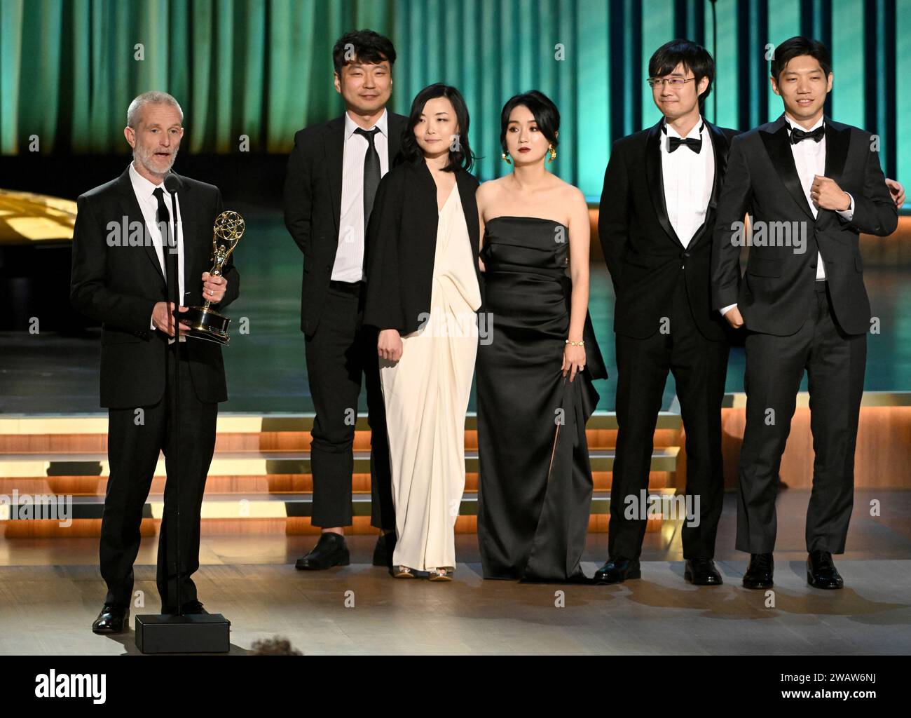 The team from "The Last Of Us" accepts the Emmy for outstanding main ...