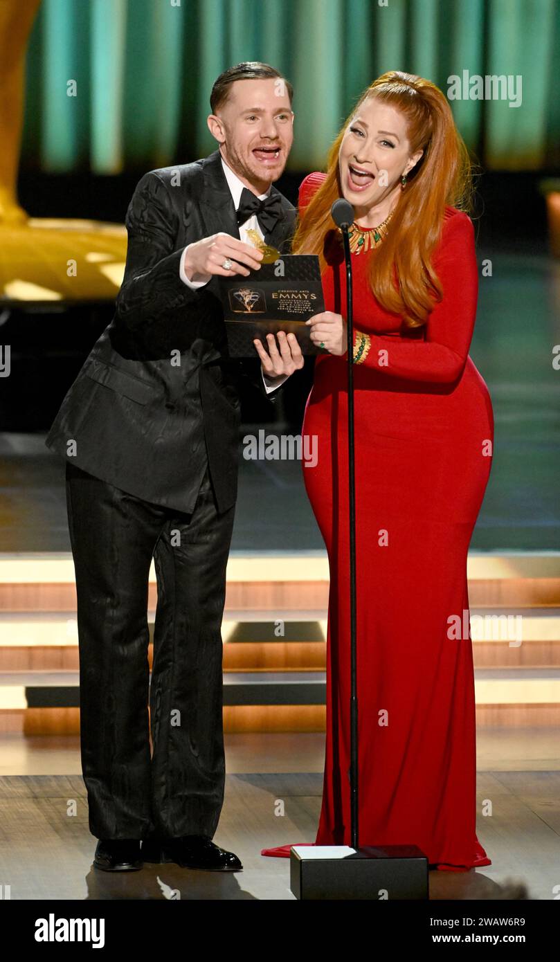 Chris Perfetti and Lisa Ann Walter present the Emmy for outstanding ...