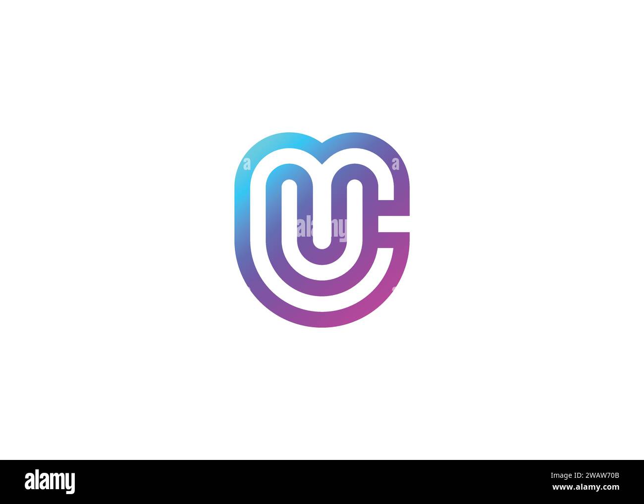 Letter u c logo hi-res stock photography and images - Alamy