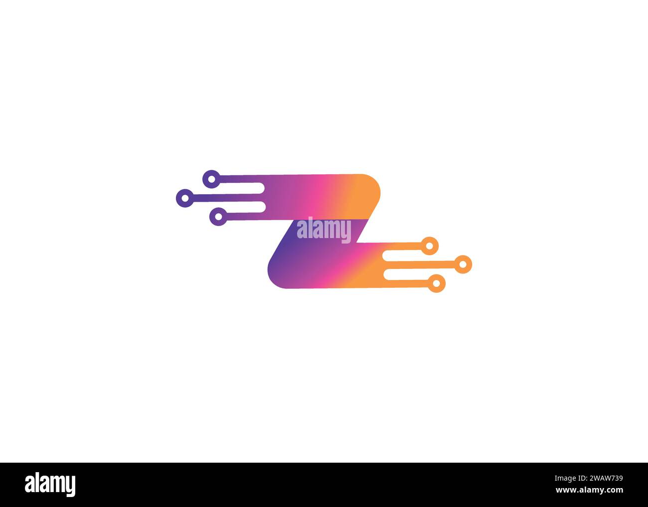 Letter Z Technology vector monogram logo design template. Letter Z ...