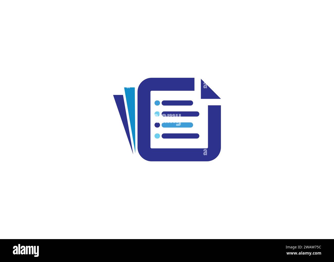 Minimal Document vector logo design template Stock Vector Image & Art ...