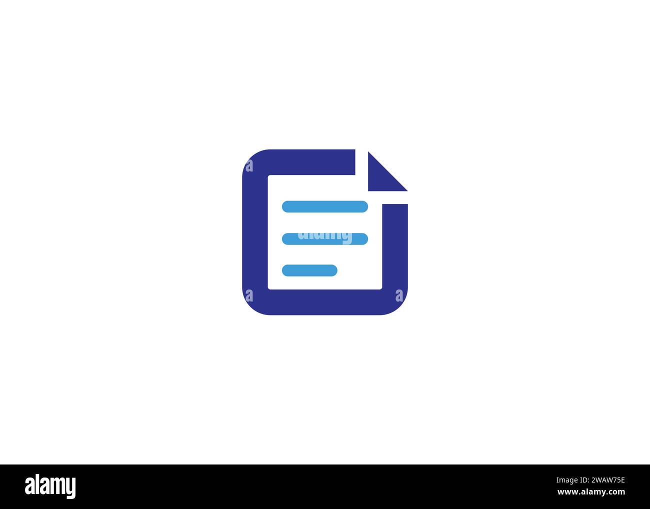 Minimal Document vector logo design template Stock Vector Image & Art ...