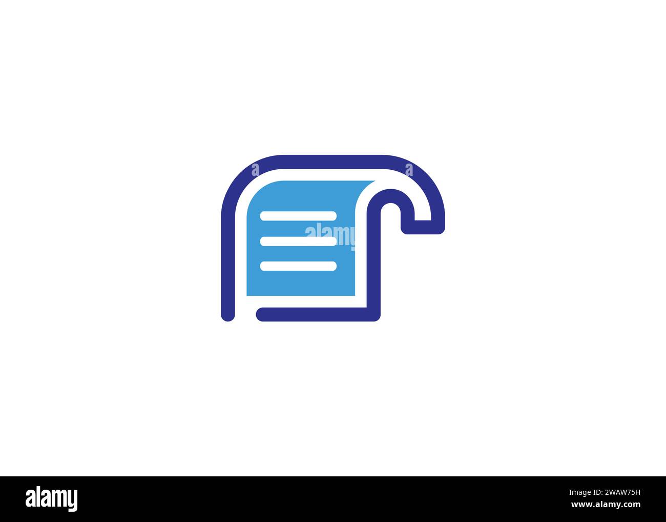 Minimal Document vector logo design template Stock Vector Image & Art ...