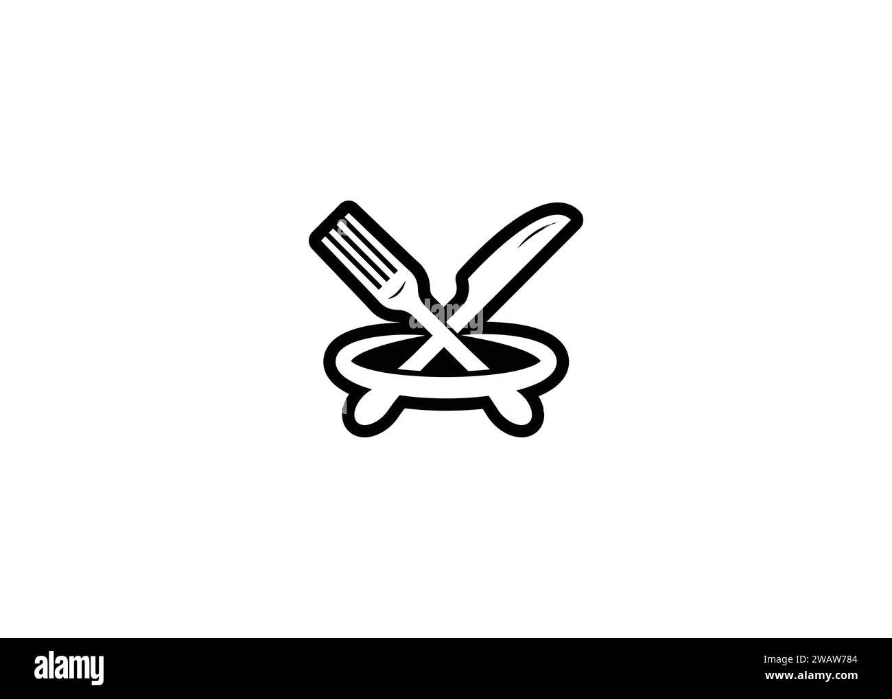 Fork logo Cut Out Stock Images & Pictures - Alamy