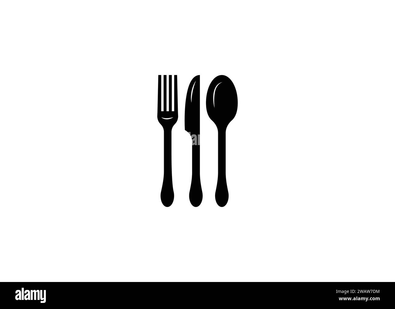 Spoon fork logo vector hi-res stock photography and images - Alamy