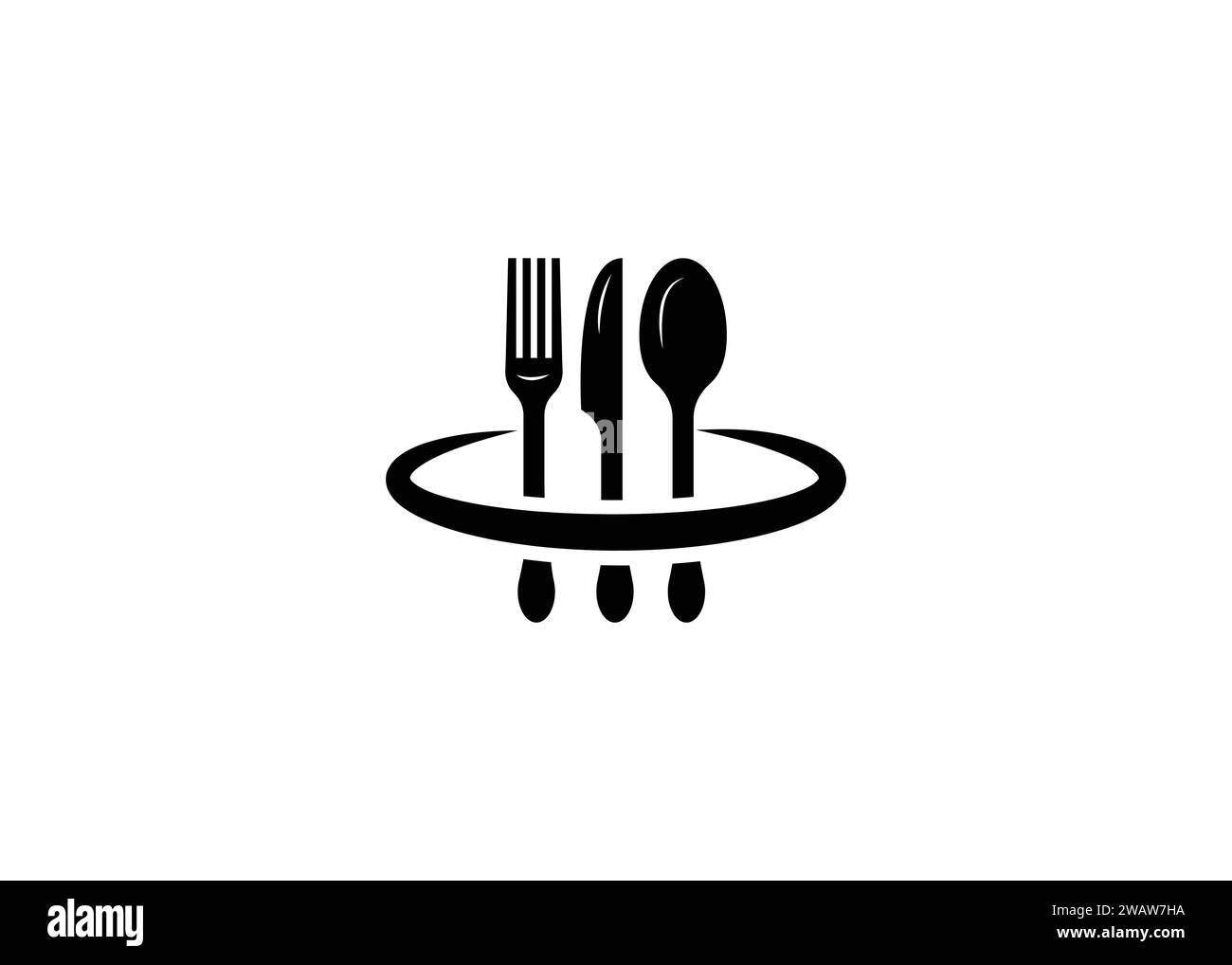 Spoon fork logo vector hi-res stock photography and images - Alamy