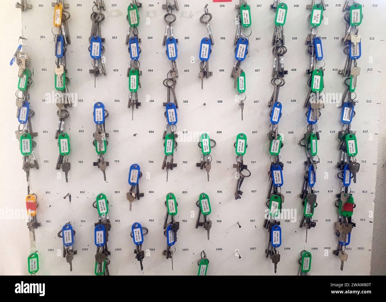 Rio de Janeiro, Brazil, January 5, 2024. Key chart of the apartments of ...