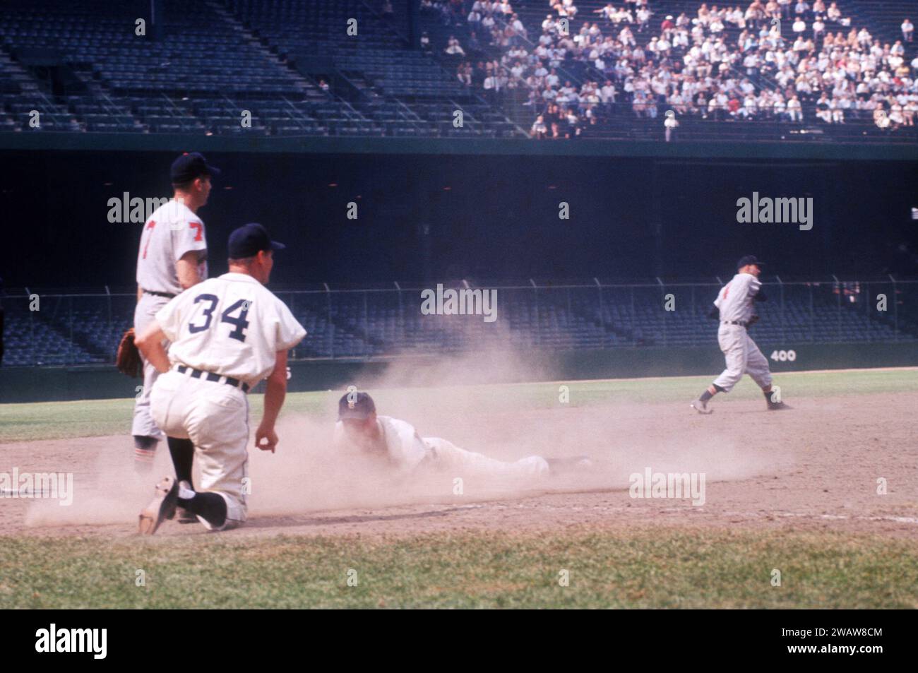DETROIT, MI - JULY 5: Third base coach Billy Hitchcock #34 of the ...