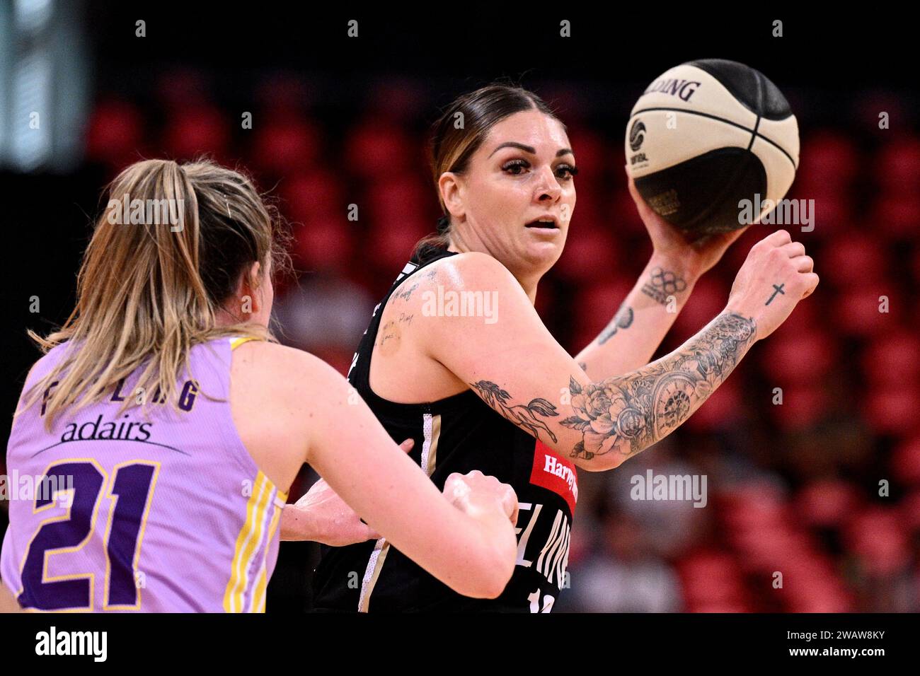 Sydney, Australia. 07th Jan, 2024. Cayla George of the Flames looks to ...