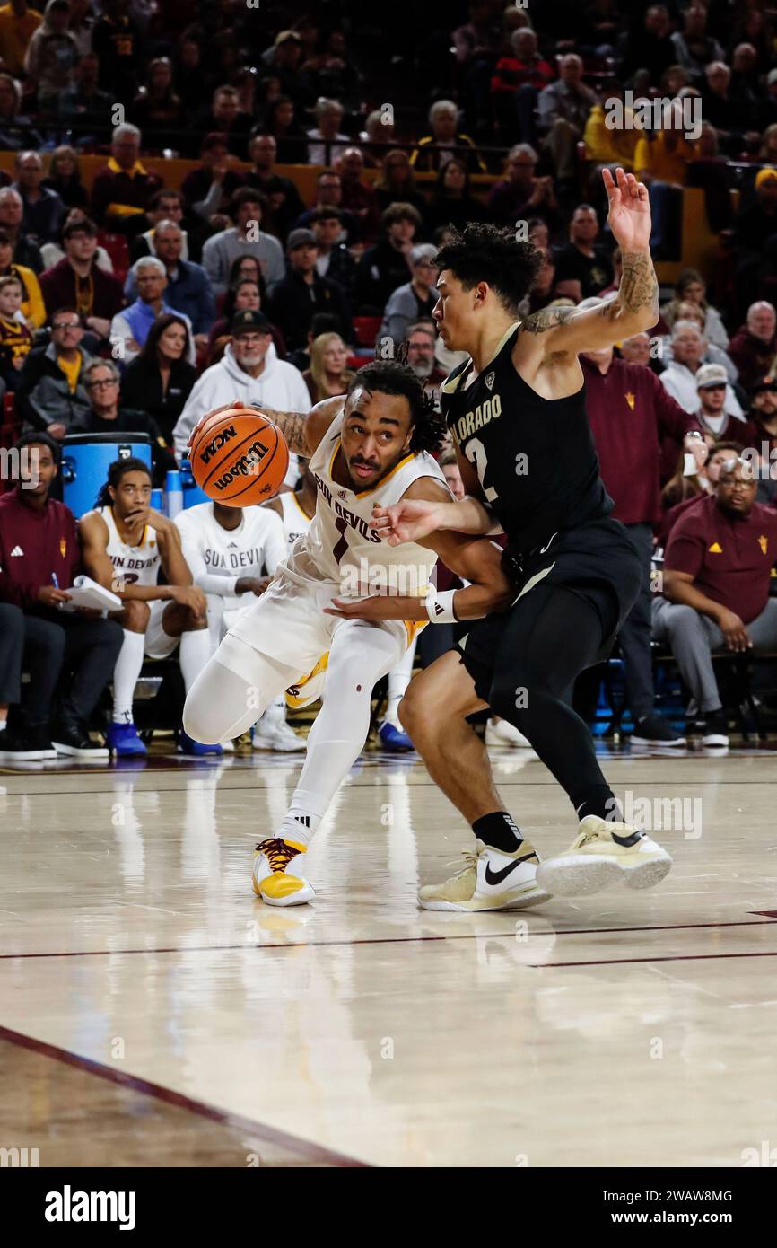 GLENDALE, AZ - JANUARY 06: Arizona State Sun Devils guard Frankie ...