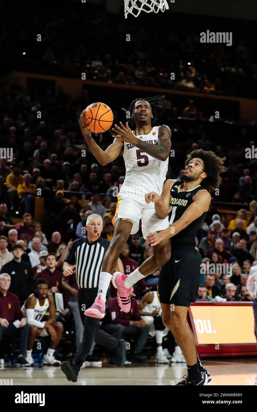 GLENDALE, AZ - JANUARY 06: Arizona State Sun Devils guard Jamiya Neal ...