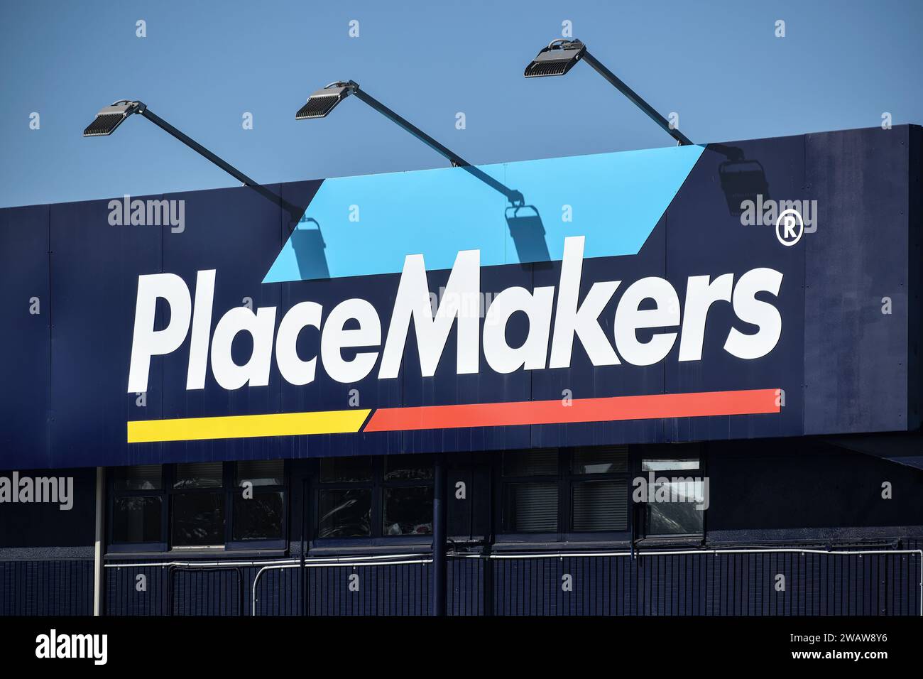 PlaceMakers (Place Makers) hardware super store sign. Auckland, New ...