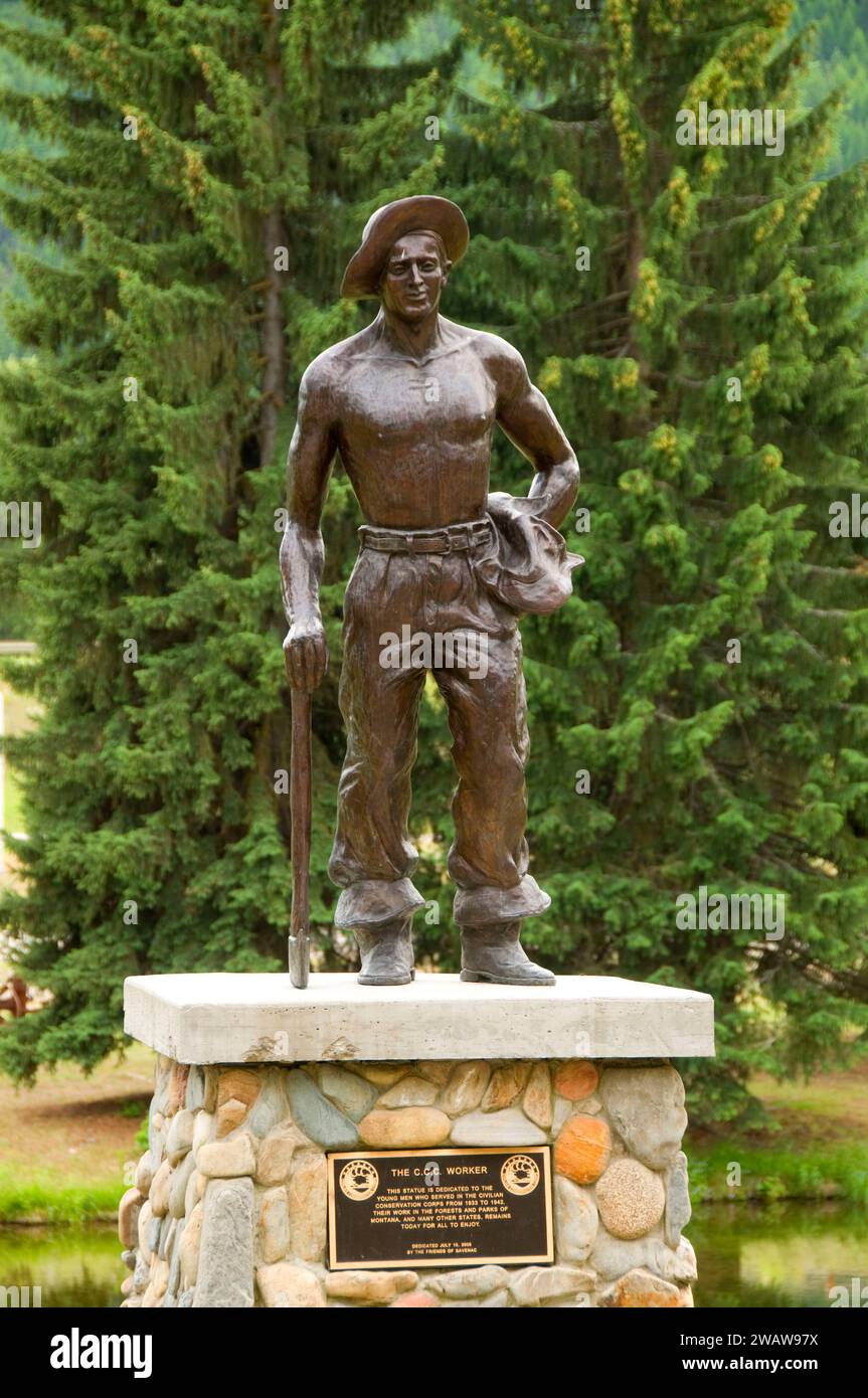 The CCC Worker statue, Savenac Historic Tree Nursery, Lolo National ...