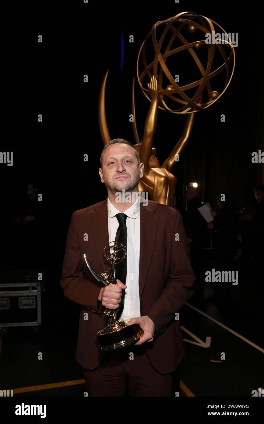 EXCLUSIVE - Tim Robinson poses with the Emmy for outstanding actor in a ...