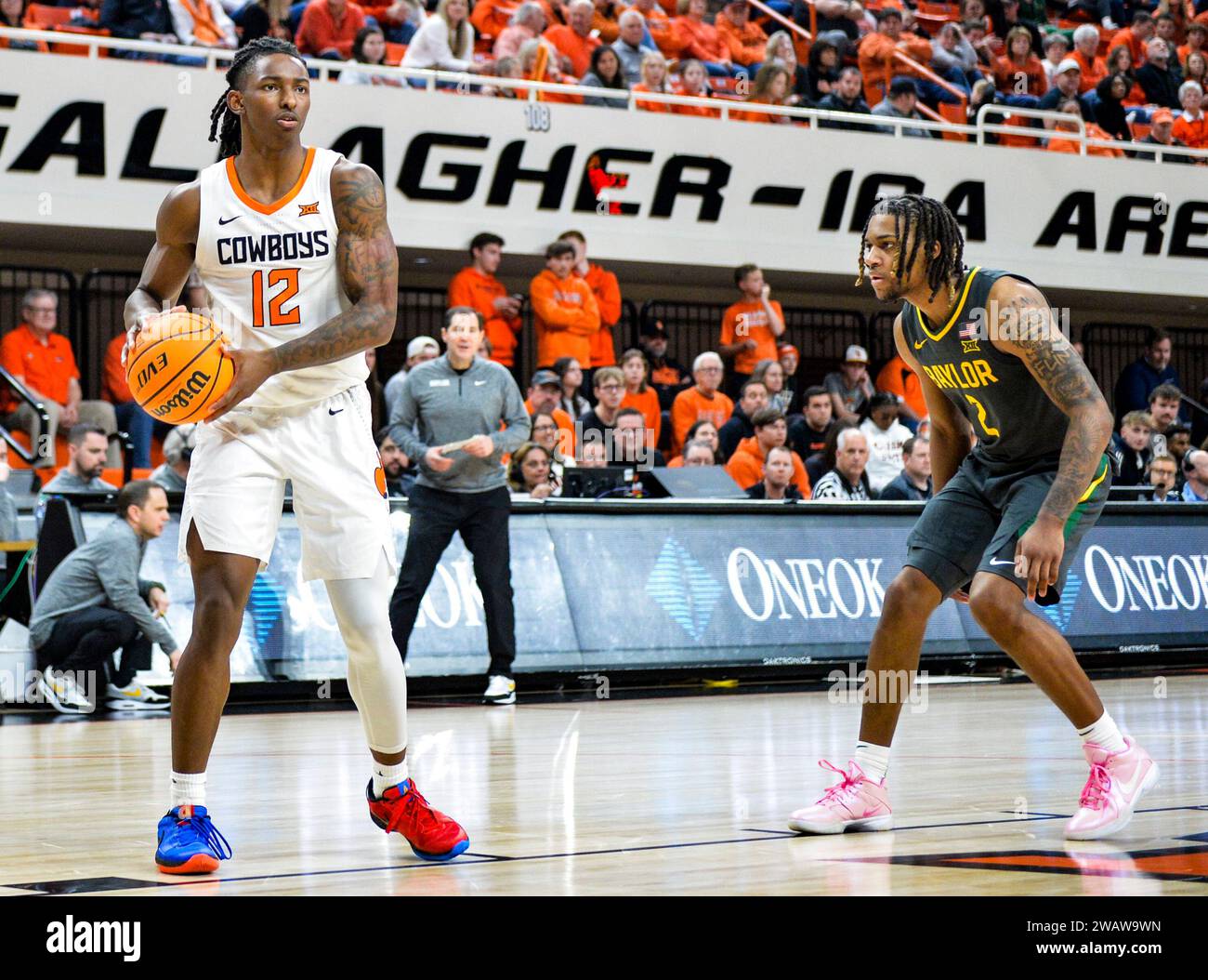 Stillwater, Oklahoma, USA. 6th Jan, 2024. Oklahoma State Cowboys guard ...