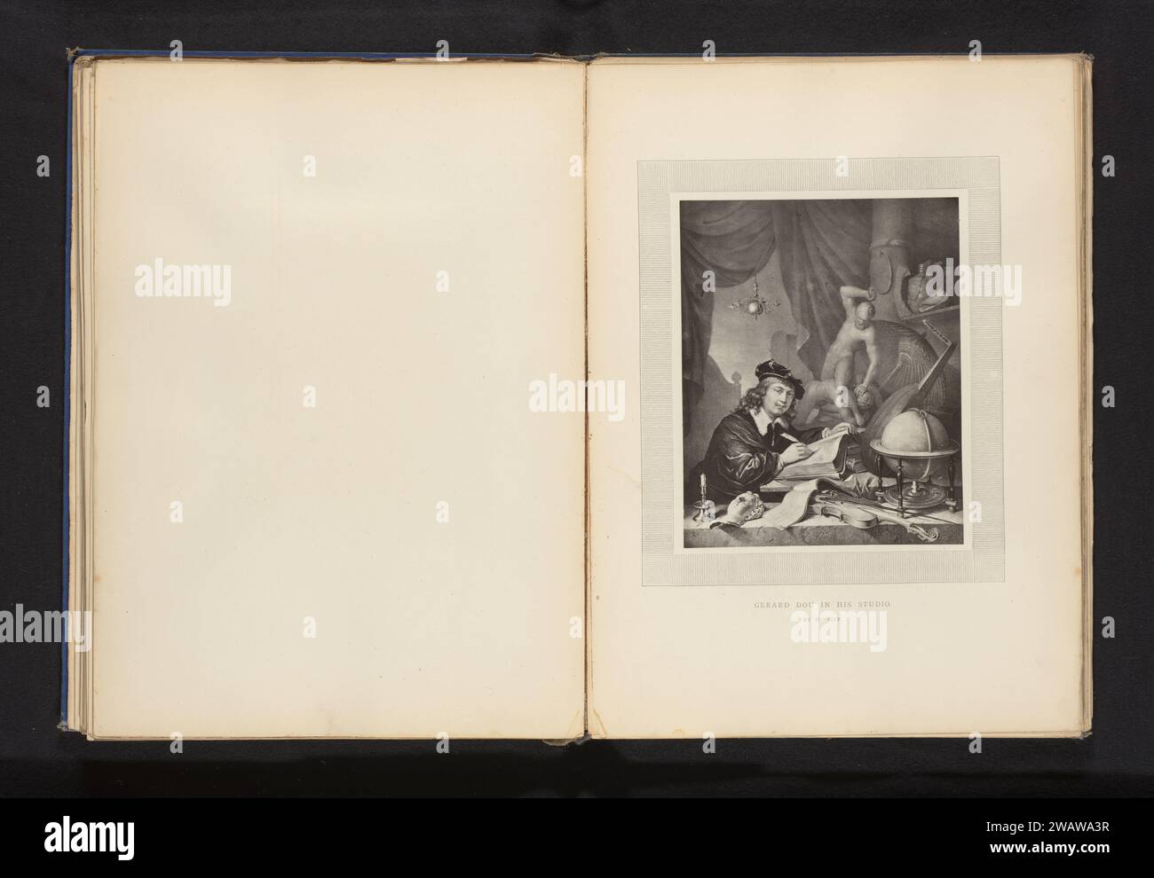 Reproduction of a print of a painted self -portrait by Gerard Dou ...