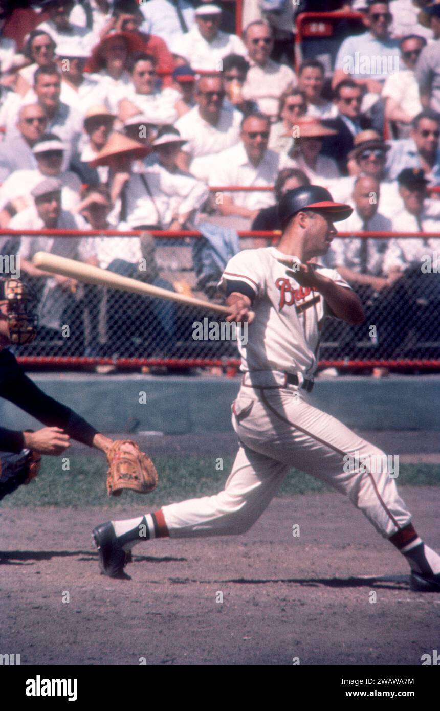 MILWAUKEE, WI - JULY 4: Eddie Mathews #41 of the Milwaukee Braves ...
