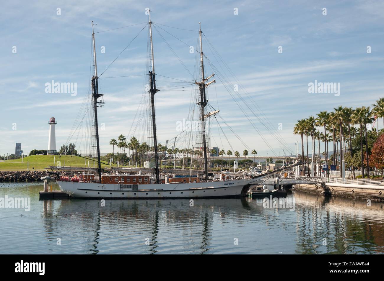 Long Beach, Los Angeles, California, USA -December 1, 2013. Tole Mour Sailing Ship at Long Beach ...