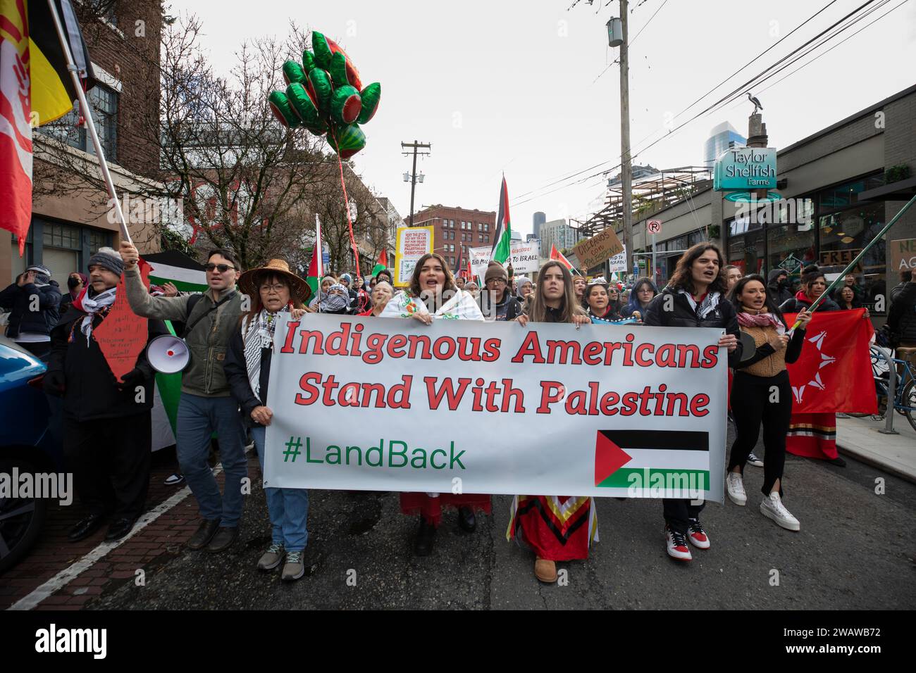 Seattle, Washington, USA. 6th January, 2024. Hundreds chant in ...