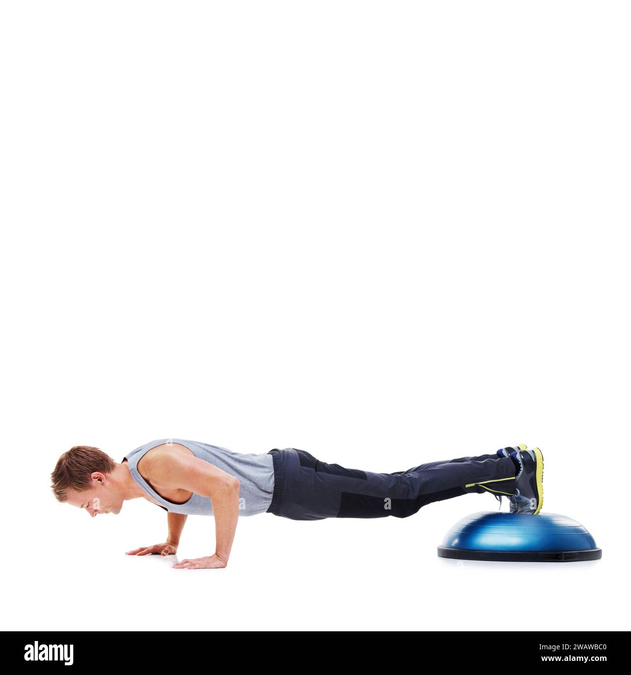 Balance exercise man bosu Cut Out Stock Images & Pictures - Alamy