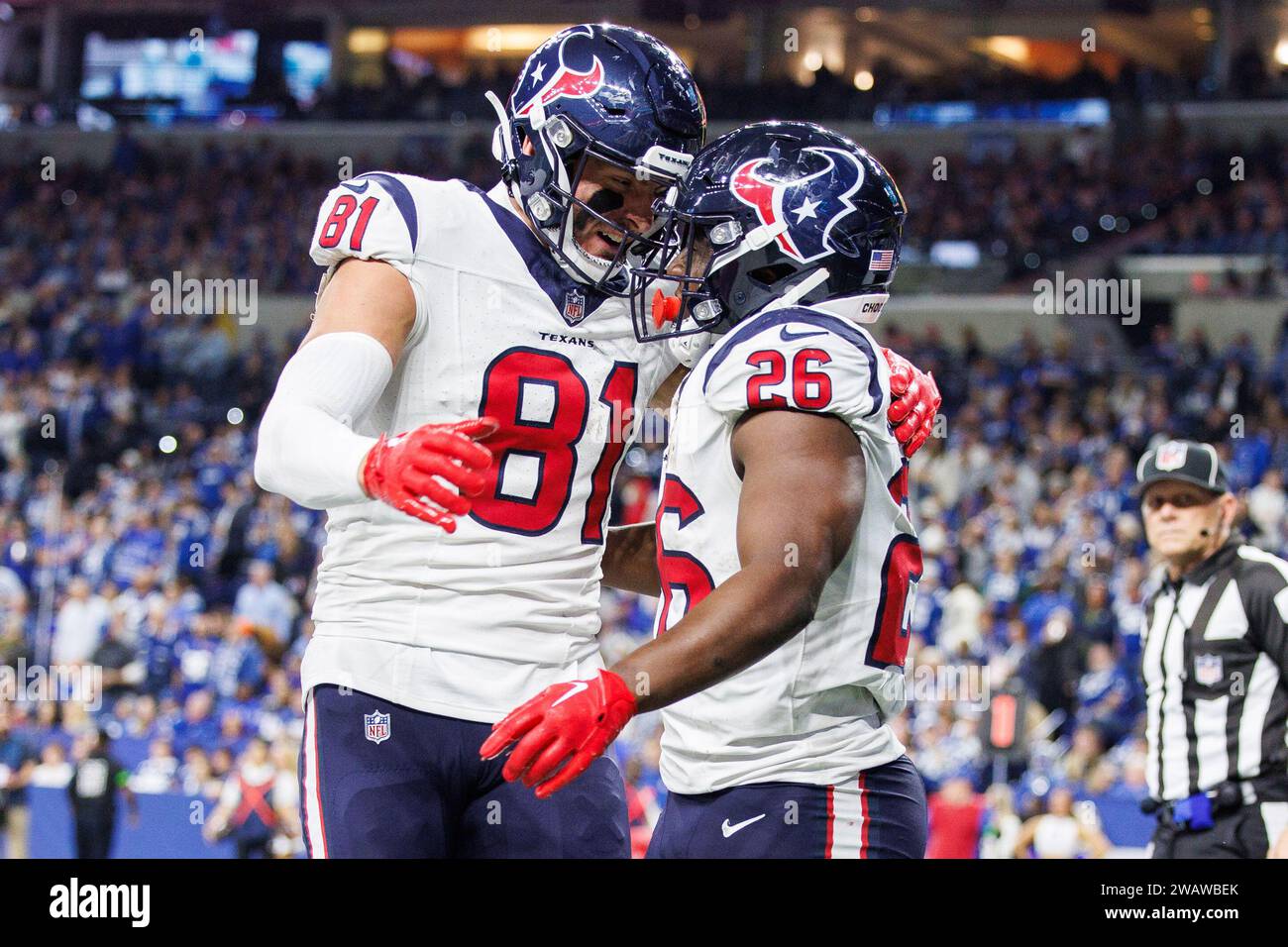 Indianapolis, Indiana, USA. 06th Jan, 2024. Houston Texans running back Devin Singletary (26 ...