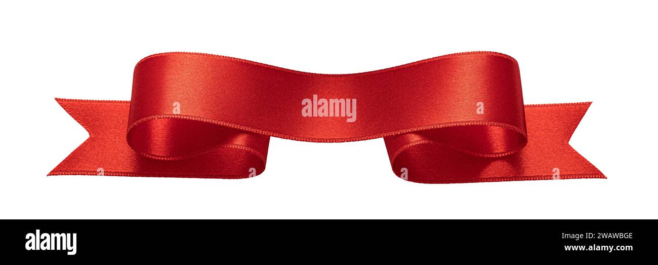 Red glossy textile ribbon photo. Cut and ready for overlay Stock Photo ...