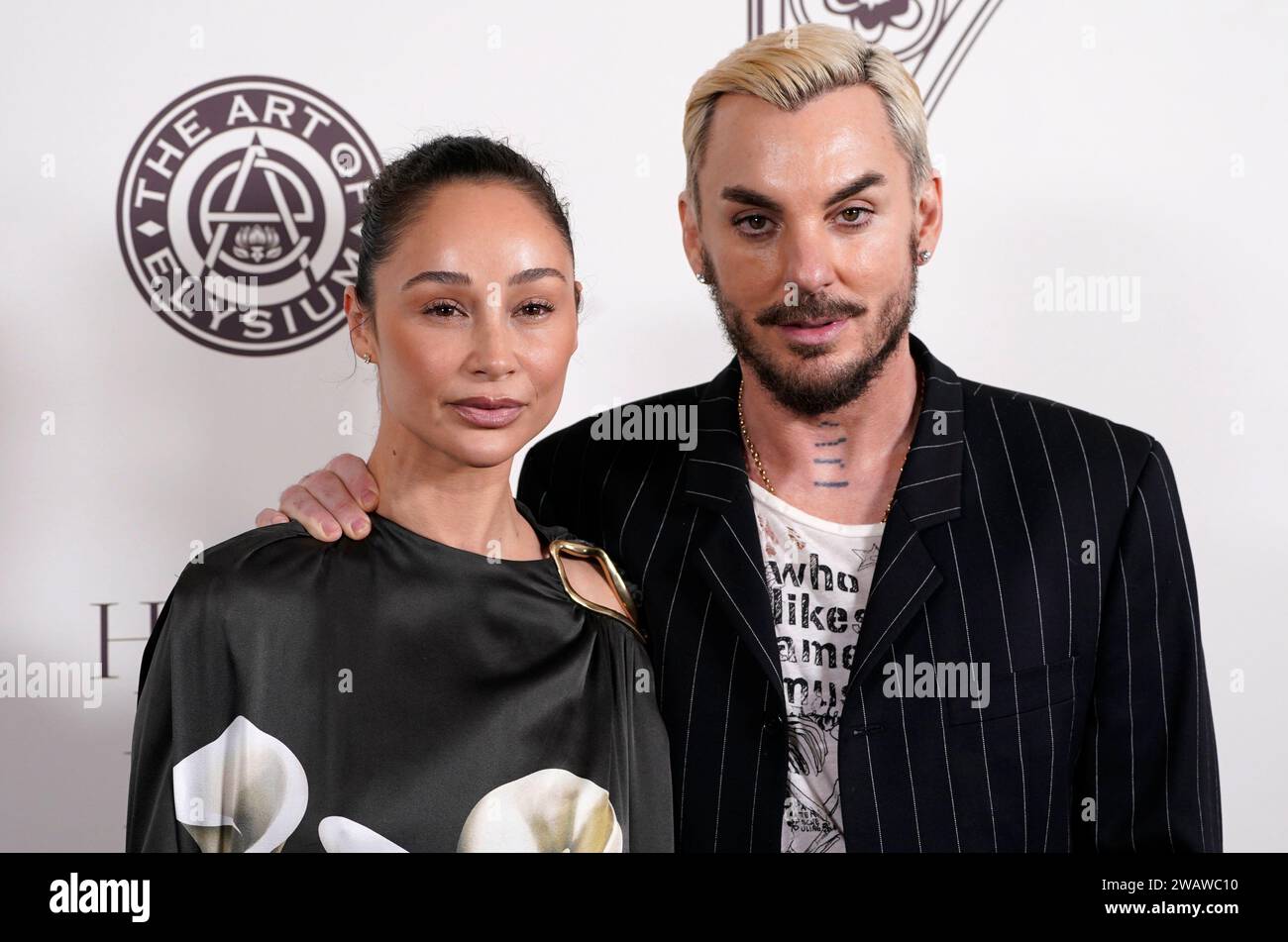 Cara Santana, left and Shannon Leto arrive at the Art of Elysium Heaven ...