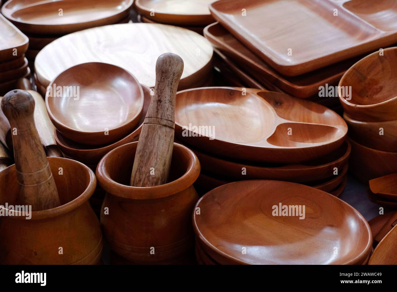 Various handmade wooden items hi-res stock photography and images - Alamy