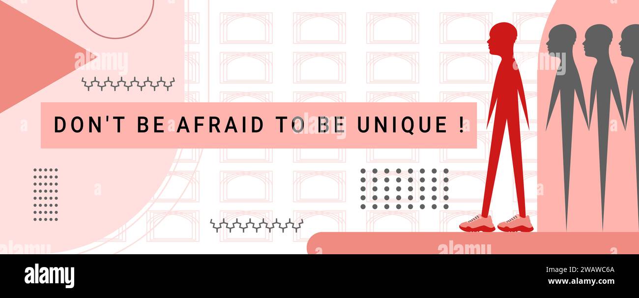 Horizontal banner cover for social networks. Affirmation Don t be ...