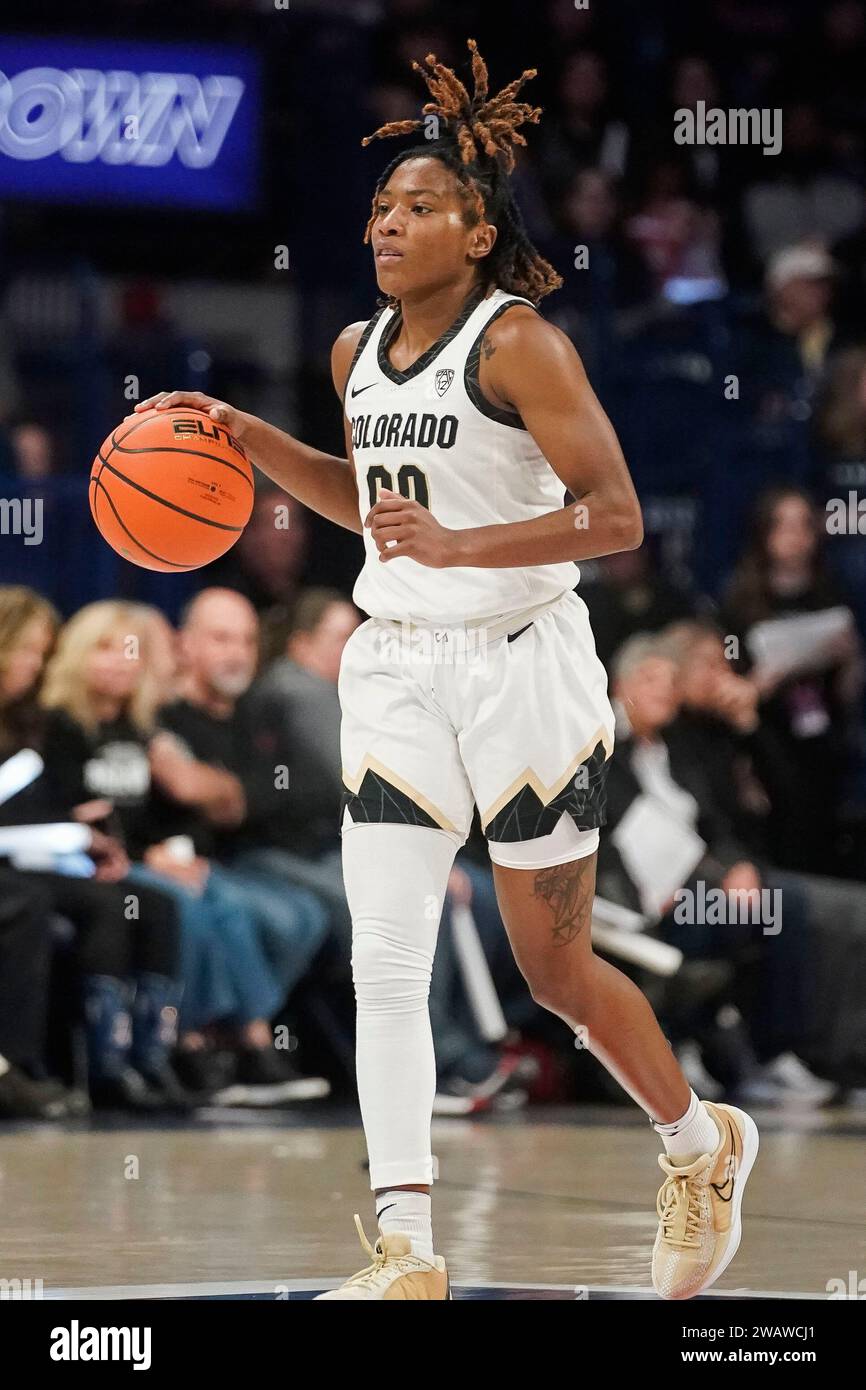 Colorado's Jaylyn Sherrod (00) during an NCAA college basketball game ...