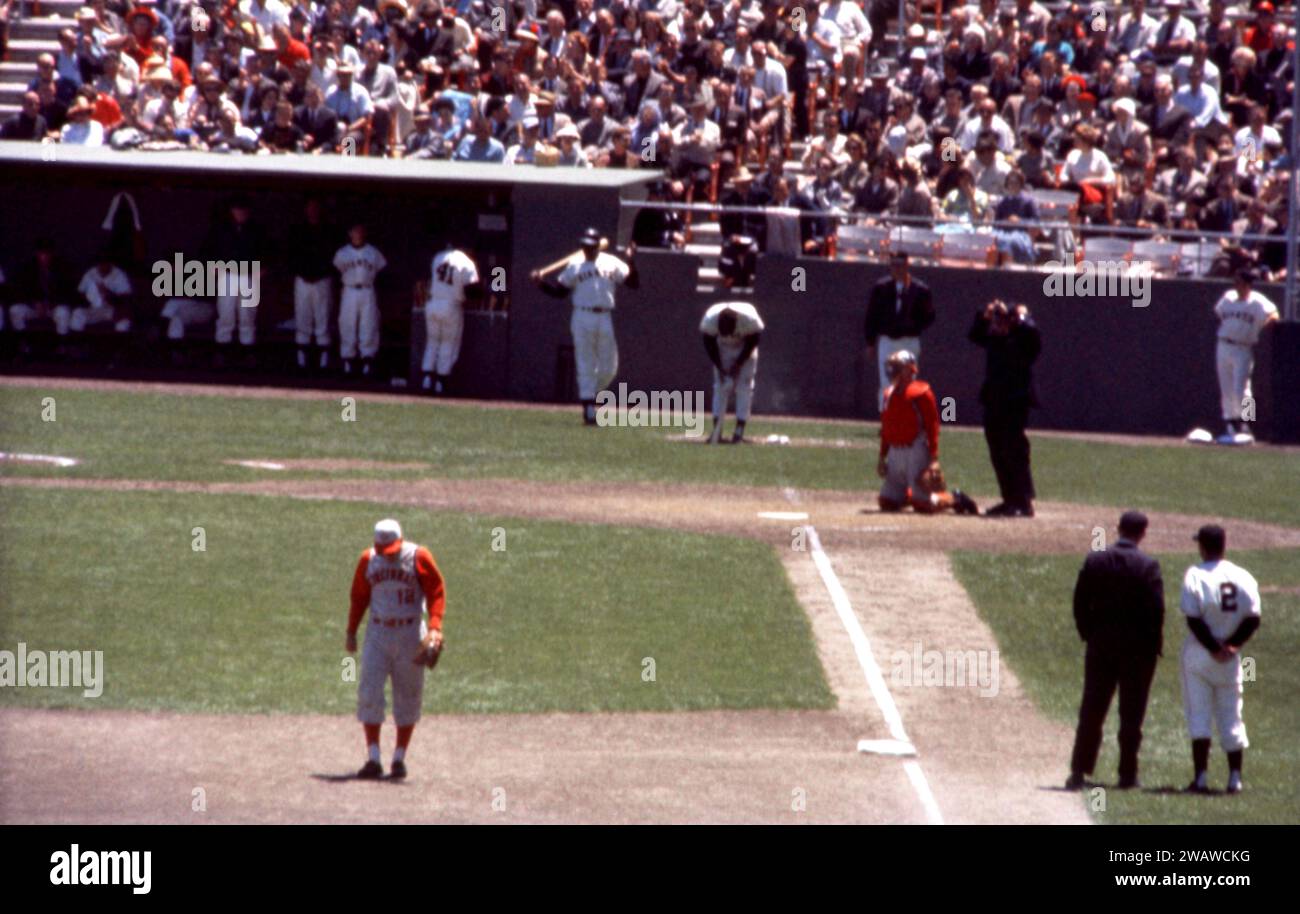 SAN FRANCISCO, CA - MAY 30: Willie Mays #24 of the San Francisco Giants ...