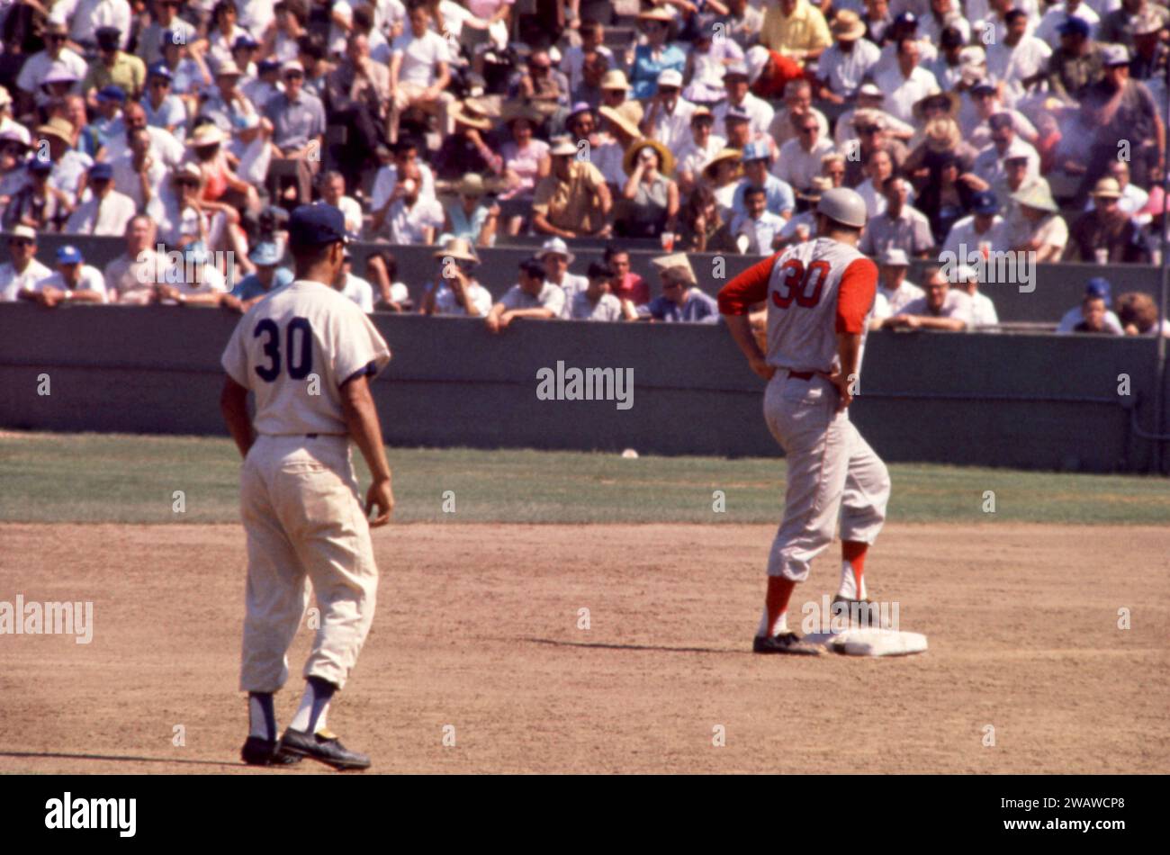 LOS ANGELES, CA - JULY 9: Joey Jay #30 of the Cincinnati Reds stands on ...
