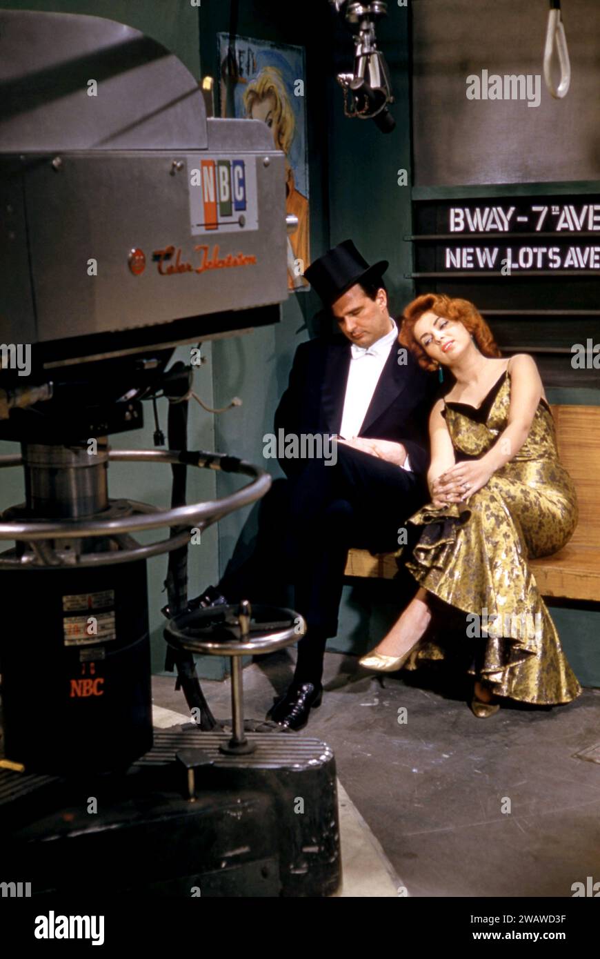 APRIL 23: American singer and actress Abbe Lane does a scene with a co ...