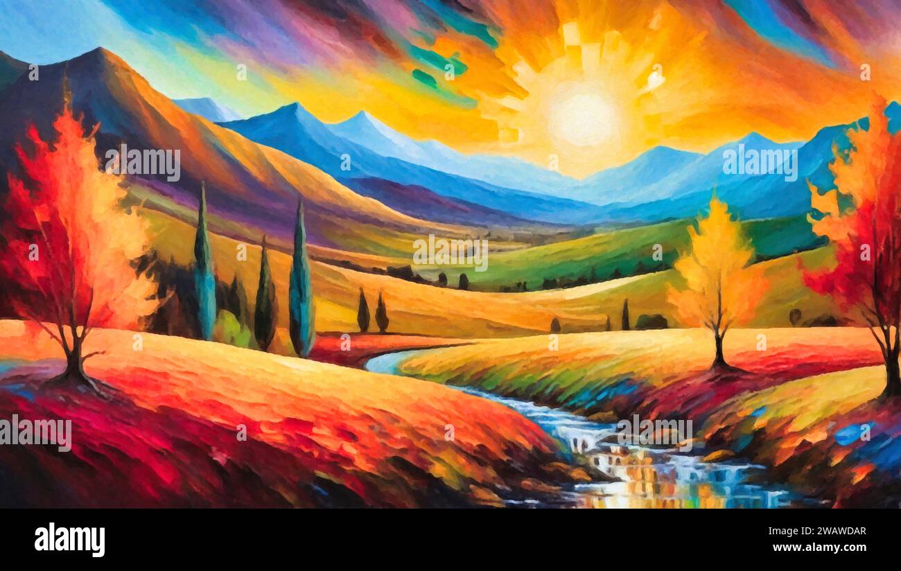 Classic landscape photo Stock Vector Images - Alamy